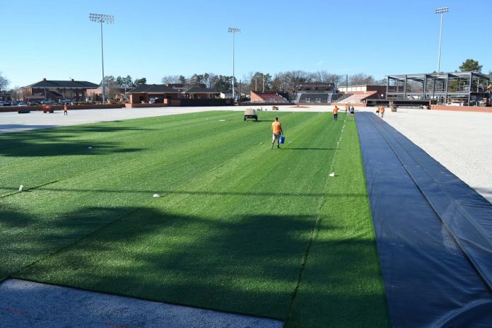 Baseball To Hold First Practice On New Jim Perry Stadium Turf – JoCo Report