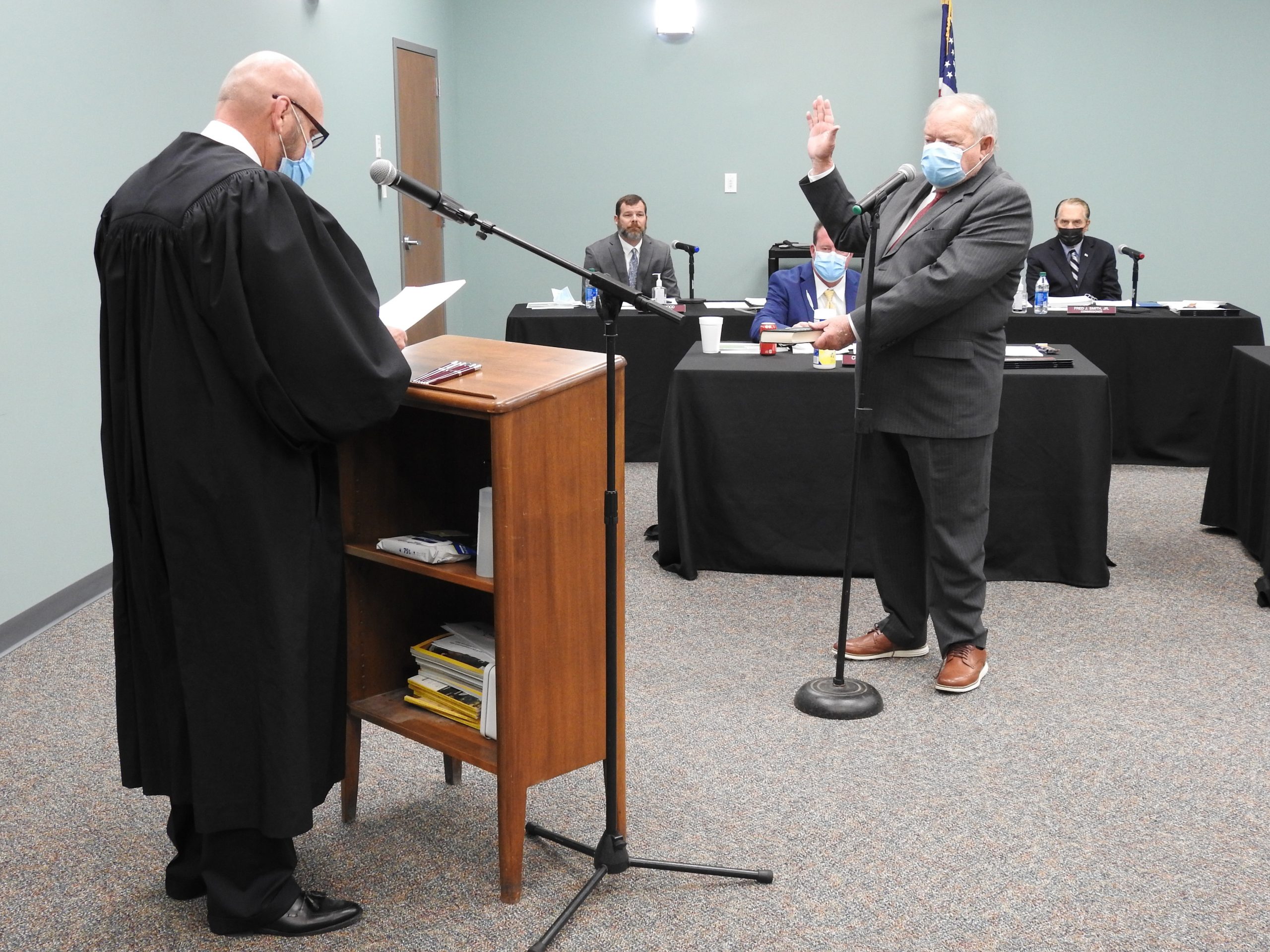 Johnston Commissioners Take Oaths, Stewart Selected As Board Chairman ...