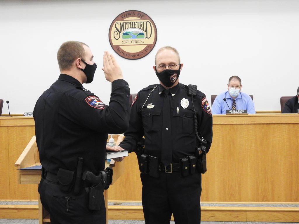 Jonathan Boyce Receives Oath As Smithfield Police Officer – JoCo Report