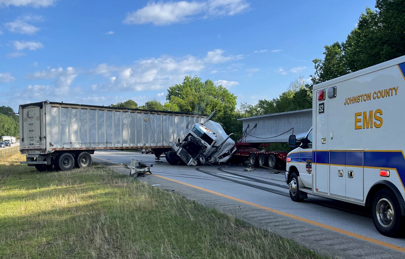 Pedestrian Killed After Two Tractor Trailers Collide On Interstate 40
