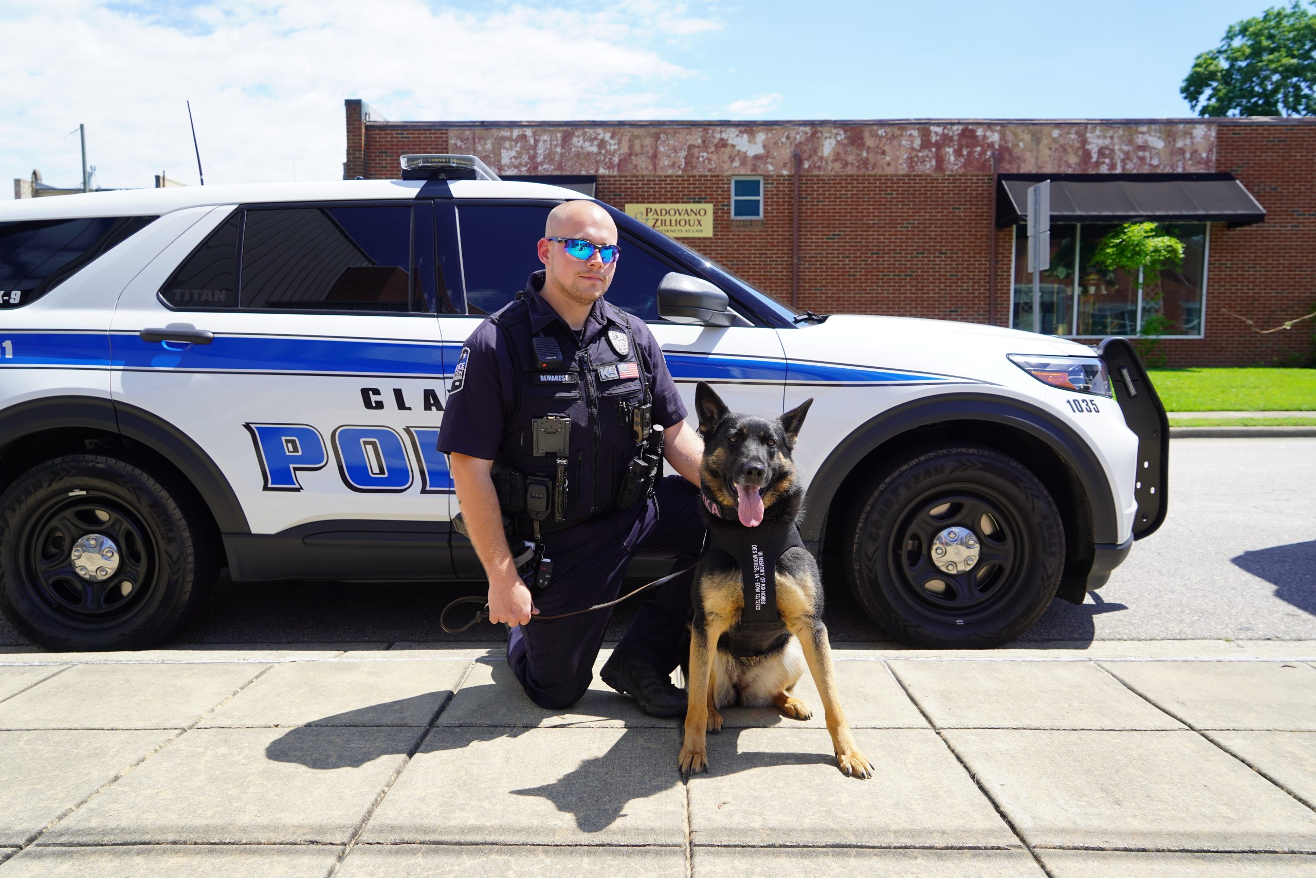 Clayton PD K9 Ravka Receives Donation Of Body Armor | JoCo Report