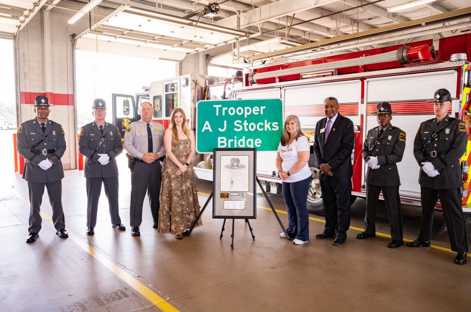 Trooper A. J. Stocks Bridge Dedication Ceremony Held – JoCo Report